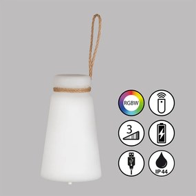 Bílo-hnědá LED stolní lampa (výška 20 cm) Bruno – Fischer &amp; Honsel