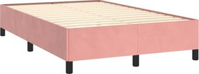 Box spring postel s matrací růžová 120x190 cm samet 3269708