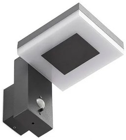 LED Venkovní solární nástěnné svítidlo se senzorem LED/5,5W/3,7V 3000K IP54