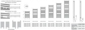 Isan Grenada Radius 1335 x 600 mm koupelnový radiátor bílý