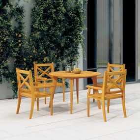 vidaXL Zahradní jídelní židle 4 ks masivní akáciové dřevo [3098660]