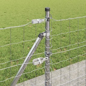 Zahradní euro plot s betonovým základem 25 x 0,6 m Stříbrná 3351034