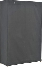 Šatní skříň se 3 policemi šedá 110 x 40 x 170 cm textil 248188