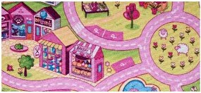 IDEAL DĚTSKÝ METRÁŽOVÝ KOBEREC PINK TOWN 8201 BARVA: Vícebarevný, ŠÍŘKA: 4 m