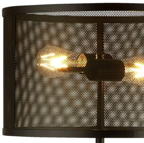 Searchlight EU2832-2BK - Stojací lampa FISHNET 2xE27/60W/230V černá