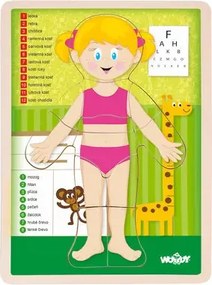Woody Puzzle Lidské tělo - Holka SK / od 3 let