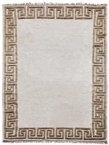 Diamond Carpets koberce Ručně vázaný kusový koberec Greek DESP P86 Ivory White Antique Mud - 160x230 cm