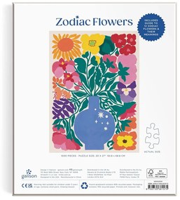 Galison Puzzle Květiny zvěrokruhu 1000 dílků