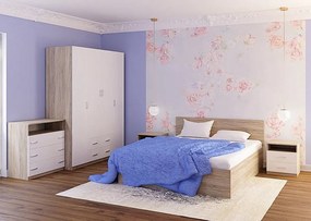 Casarredo - Komfort nábytek Sestava do ložnice SANTOS sonoma/bílá