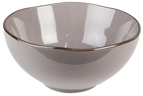 Šedá keramická miska na polévku Billo - Ø 15*7 cm / 500 ml