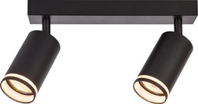 Bodové svítidlo Pipe Ring, 2x černé kovové stínítko, b
