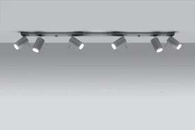 Stropní bodové svítidlo SOLLUX Ring 6l GU10 6x40W bez zdroje SL.0454 šedá
