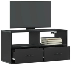 TV skříňka černá 80 x 31 x 39,5 cm kompozitní dřevo a kov