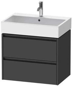 Duravit Ketho.2 - Umyvadlová skříňka 55x68x46 cm, 2 zásuvky, grafit mat K25276049490000
