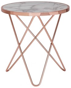 Bruxxi Odkládací stolek Galla, 57 cm, měděná