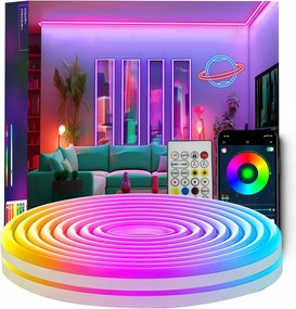 20 m Led páska Neon Flex 5050 Rgb Aplikace Dálkový Ovladač Vodotěsná 24 V