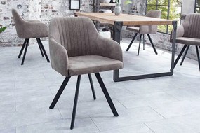 Designové křeslo Mallory hnědo šedé