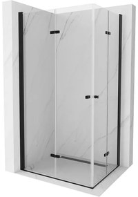 Mexen Lima Duo skládací sprchový kout 90 x 80 cm, Průhledné, Černá - 856-090-080-70-00-02