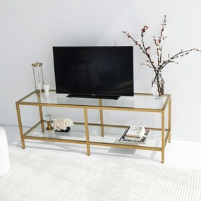 KALUNE DESIGN Kovový TV stolek GLAMP zlatý 552NOS2223