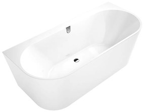 Villeroy & Boch Villeroy Boch OBERON 2.0 Duo: Vana 1800x800 mm, Quaryl, pro přistavení ke stěně, včetně odpadu a přepadu, bílá Alpin UBQ180OBR9CD00V-01