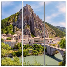 Obraz na plátně - Sisteron v Provence - čtverec 3235B (75x75 cm)