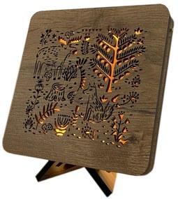 Li-Go "Les s liškou" lampa 19x19cm provedení povrchu: dub světlý