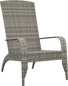 Zahradní židle Adirondack šedá polyratan 319695