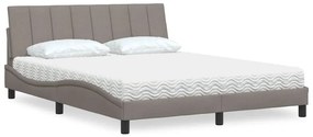 Postel s matrací Hanko taupe 160 x 200 cm textil 3310542