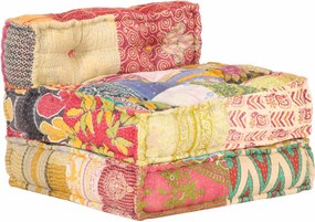 Modulární pouf patchwork textil 287702