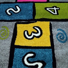 HU Vícebarevný dětský koberec „Kids – skákací hra“ Rozměr: 60x100 cm