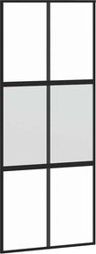 Posuvné dveře se sadou kování černé 90x205 cm Tvrzené sklo 3375884