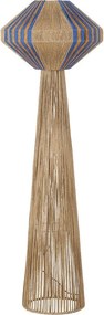 Modrá/v přírodní barvě provazová stojací lampa (výška 152 cm) Abby – Nova Luce