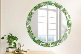 Kulaté dekorativní zrcadlo Džungle odchází fi 80 cm