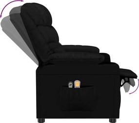 Elektrické masážní křeslo černé umělá kůže 3143456