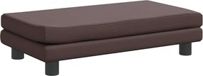 vida Pelíšek pro psa a prodlužovací díl hnědý 100x50x30 cm umělá kůže 172028