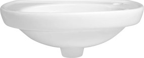 Bruckner Winz keramické umývátko 46 x 27 cm s otvorem pro baterii bez přepadu bílá 201.101.0