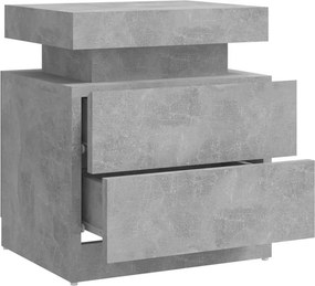 Noční stolek betonově šedý 45 x 35 x 52 cm kompozitní dřevo 326853