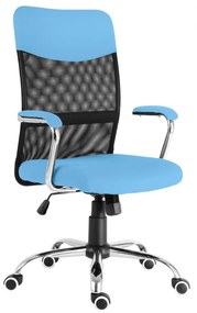 Dětská židle Neoseat TEENAGE — látka, černá / světle modrá