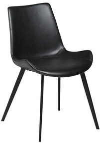 Černá jídelní židle z imitace kůže DAN–FORM Denmark Hype