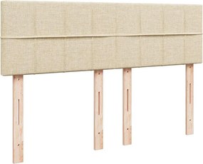 Box spring postel s matrací krémová 160x200 cm textil 3287512