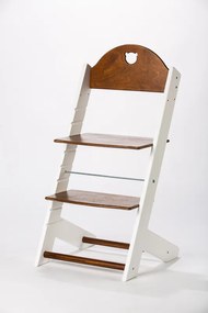 Lucas Wood Style rostoucí židle MIXLE -  bílá/ořech rostoucí židle MIXLE: Srdíčko