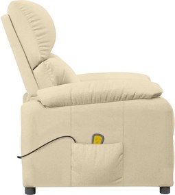 Masážní křeslo krémové textil 322455