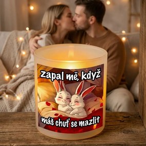 Ahome CZ Originální skleněný svícen Zapal mě, když máš chuť se mazlit