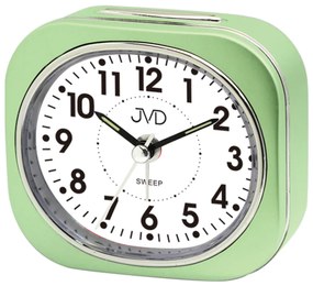 JVD Zelený netikající tichý analogový budík JVD SRP8001.2