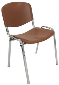 Konferenční plastová židle ISO CHROM Hnědá