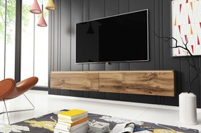 AKCE - Závěsný televizní stolek Lowboard D 180 cm - dub wotan