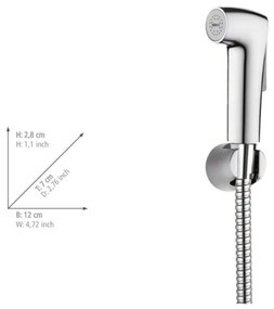 WENKO 23999100 - Bidet set WATERSAVING SYSTEM 12x7 cm lesk. chrom/stříbrná
