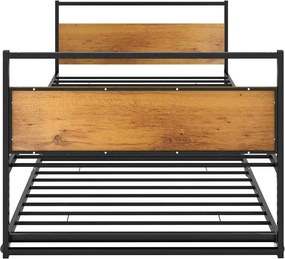 Rám vysouvací postele černý kov 90 x 200 cm 324748