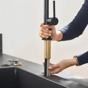 Hansgrohe - Dřezová baterie Talis s výsuvnou sprškou, sBox, matná čern