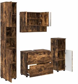 Sada koupelnového nábytku 4 ks Kouřový dub 35 x 30 x 192 cm 3393048